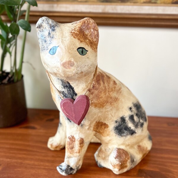 Paper Mache Cat - Etsy