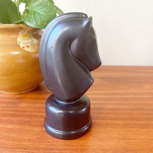 Vintage Black Knight Chess Piece Game Room Figure Decor - Etsy