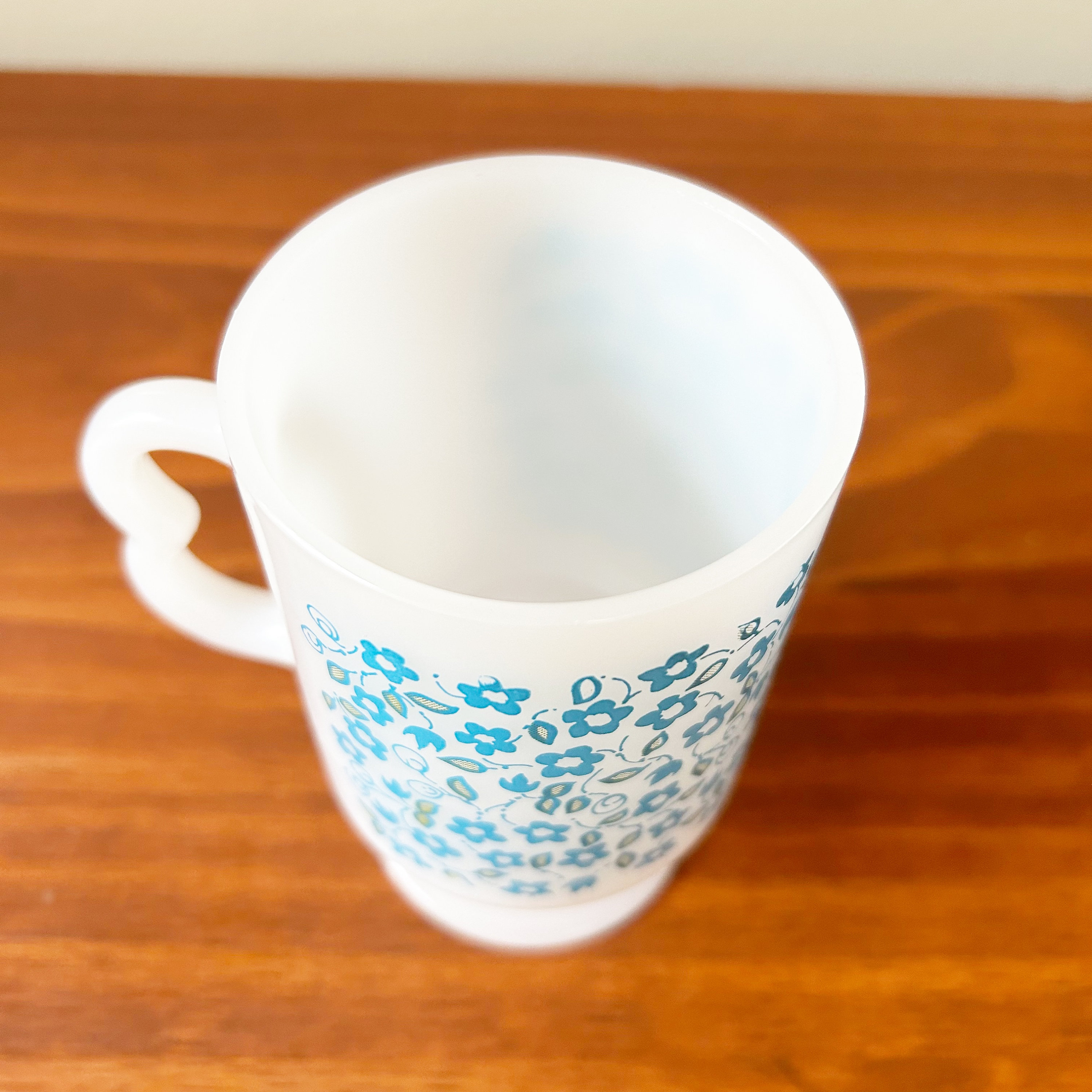 Vintage Corelle Blue Floral Pedestal Mug - Etsy