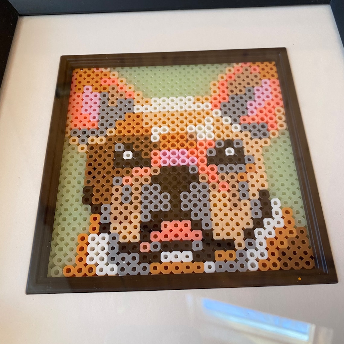 Handmade Perler Bead French Bulldog Framed Art - Etsy