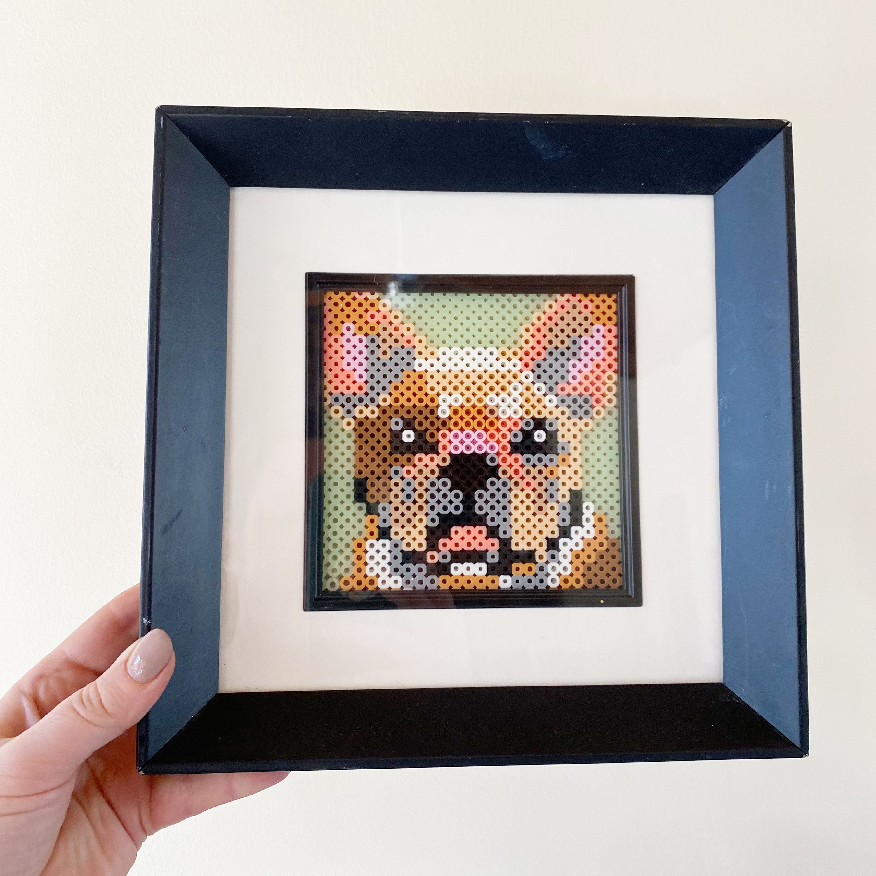 Handmade Perler Bead French Bulldog Framed Art - Etsy