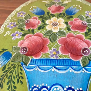 Vintage Painted Floral Wood Box - Etsy