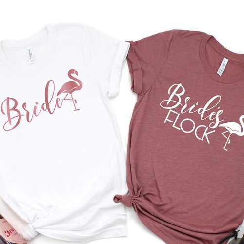 Flamingo Bachelorette Party Shirts Brides Flock Flamingo Etsy