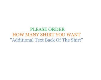 Additional Wording on Back of Shirts - Etsy