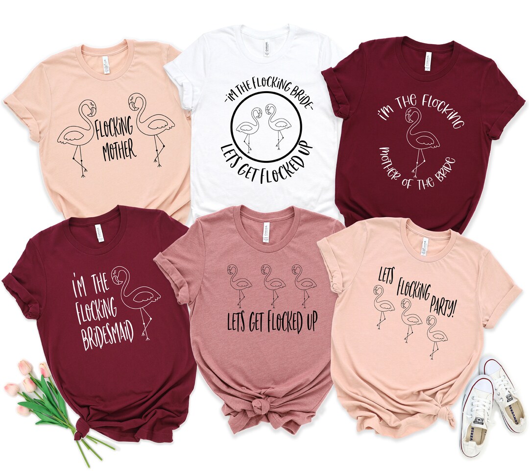 Flamingo Bachelorette Party Shirts Flamingo Shirts Brides Flock