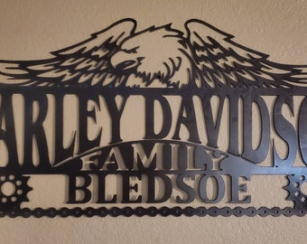 Harley Davidson Name Metal Sign - Etsy