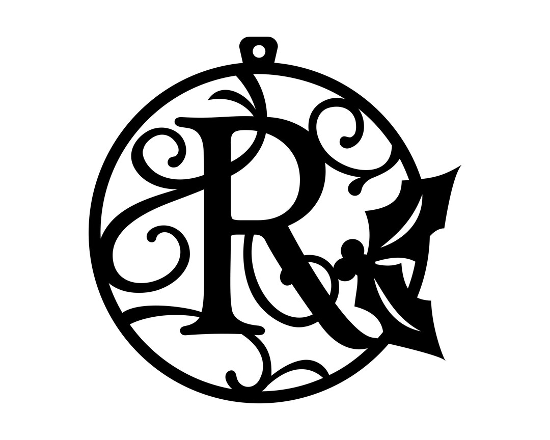 Letter R Christmas Ornament Metal Art Sign - Etsy