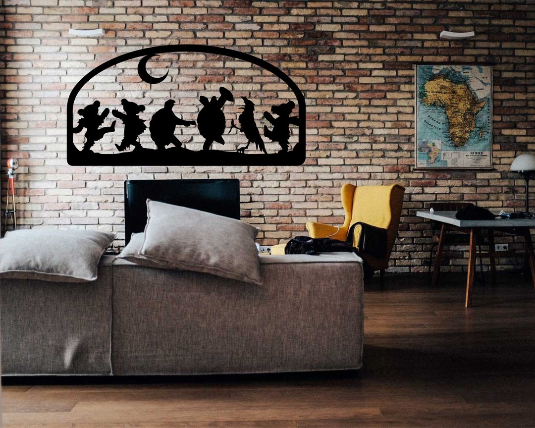 Dead Moonwalk Dancing Bear Metal Art Sign, Turtles Under the Moon Metal ...