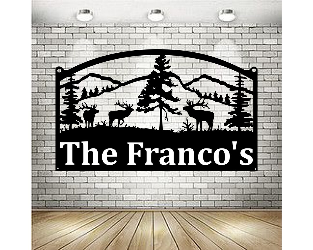 Elk in Mountains, Wildlife Scene, Monogram, Plasma Cut Ready File SVG ...