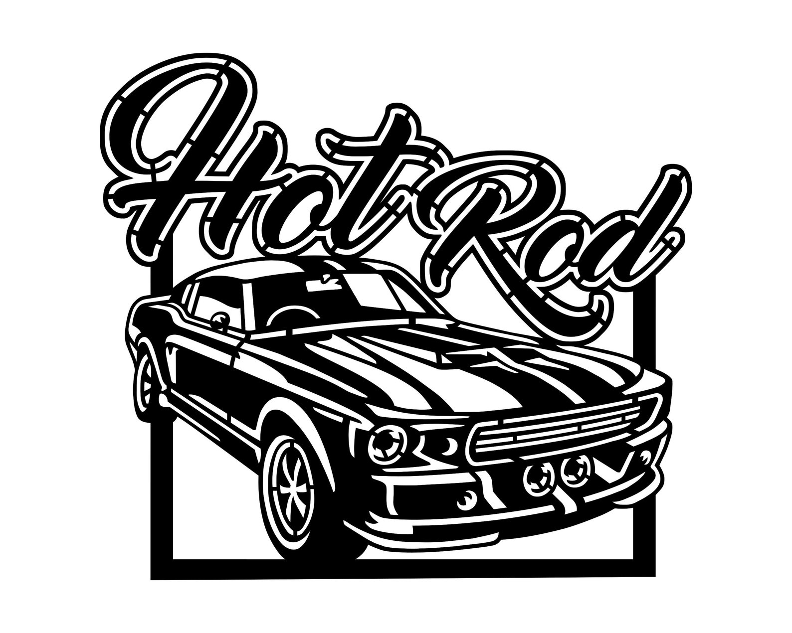 Hot Rod Ford Mustang Metal Art Sign - Etsy