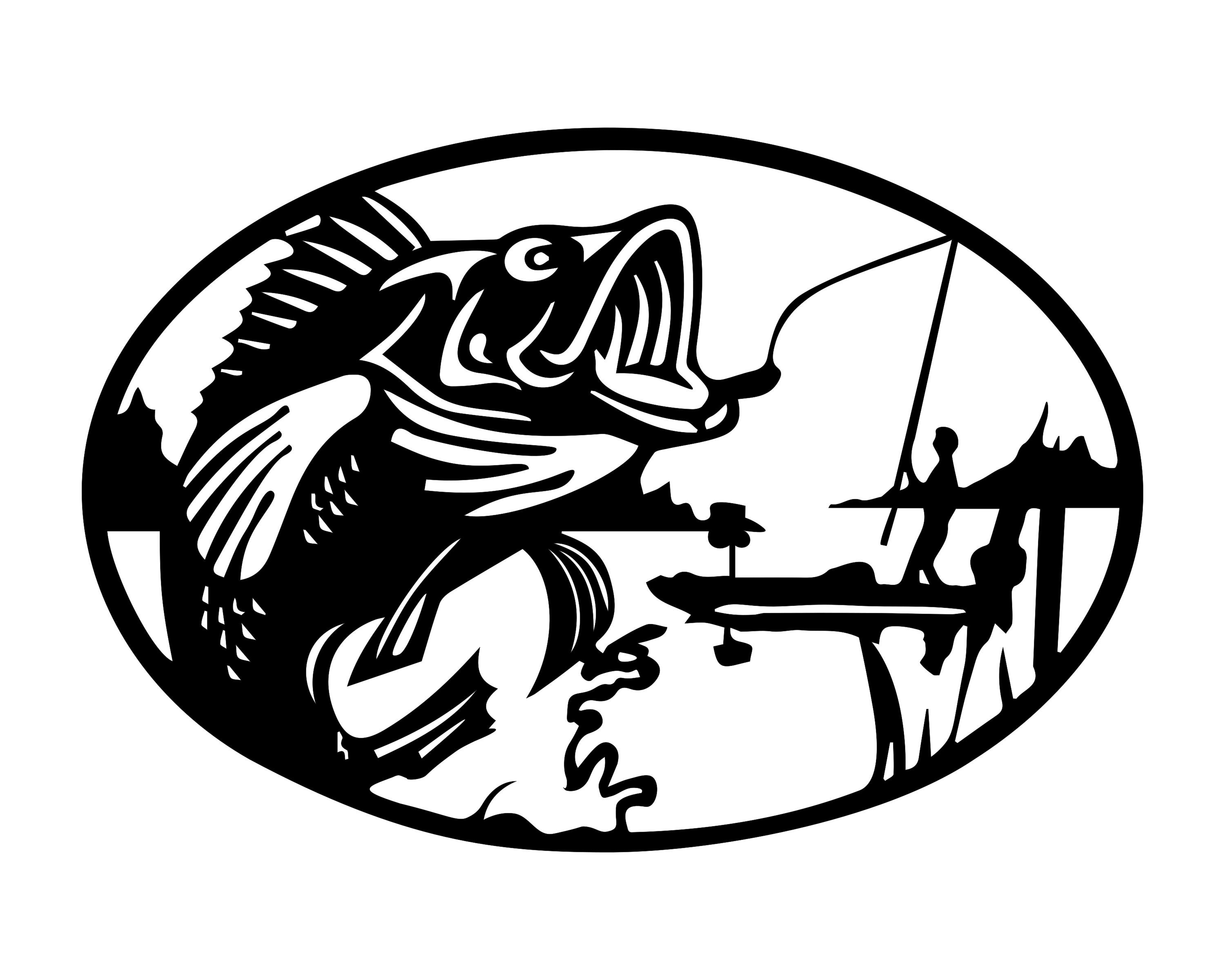 Bass Fishing off Fishing Boat Metal Art Sign - Etsy