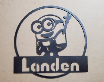 Minion Name Sign - Etsy