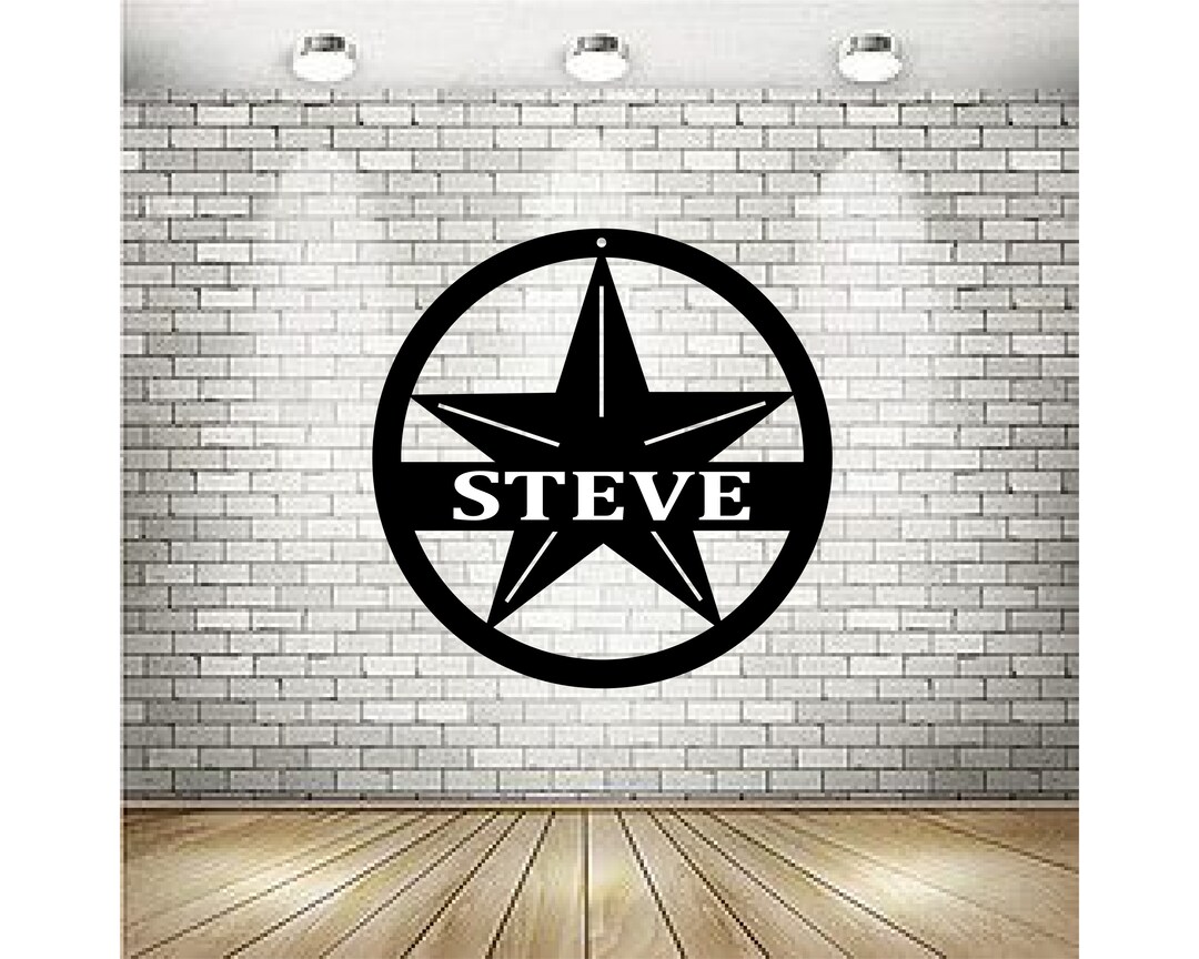 Star Monogram, Star, Texas Star, Plasma Cut Ready File SVG DXF ...