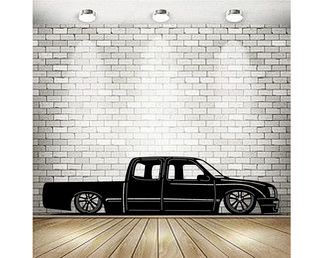 Lowered Truck, Double Cab, Mini Truck. Plasma Cut Ready File SVG DXF ...