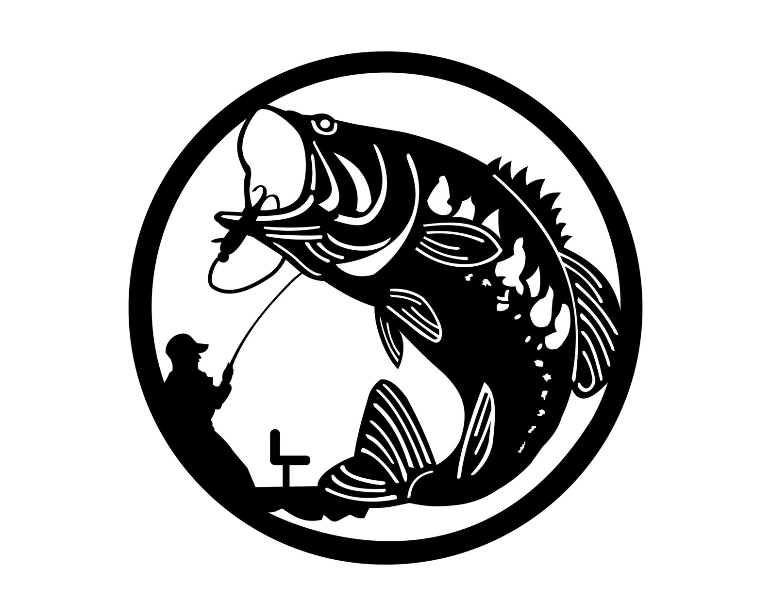 Fishing With Bass Circle Metal Art Sign - Etsy