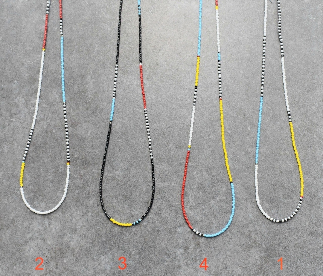 Boho Seed Beads Necklace, Simple Everyday Necklace With Tiny Beads in ...