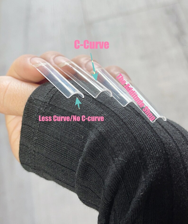 500 Pieces No C-curve Straight XXL Square Half Cover Acrylic | Etsy