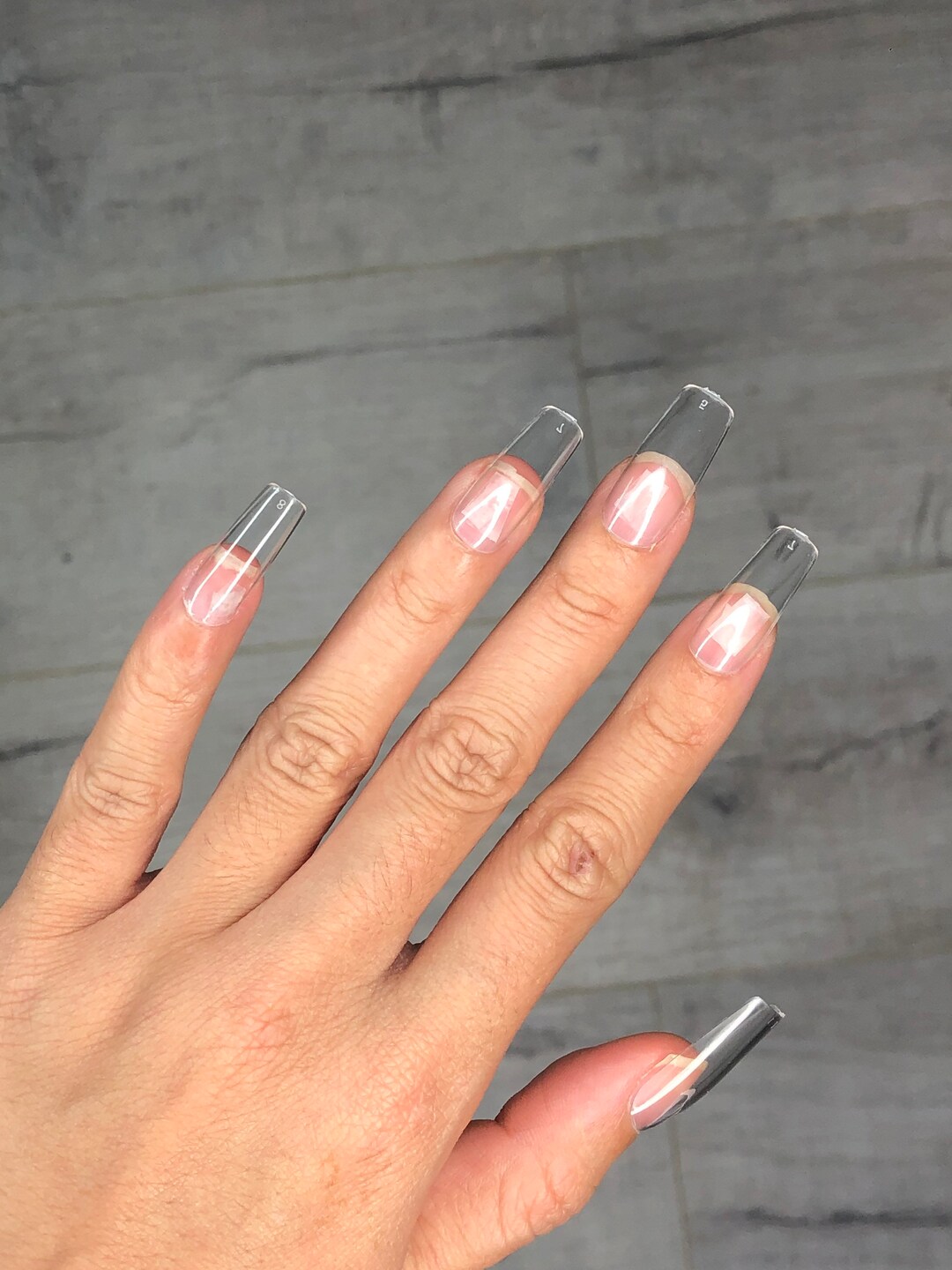 500 Pieces Medium Length Square Full Coverage Nail Tips - Etsy