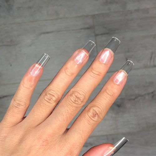 Short Coffin Full Soft Gel Coverage Nail Tips Etsy