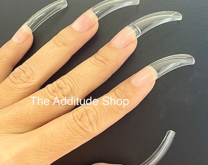 Curved Full Cover Soft Gel Nail Tips 500 Tips - Etsy