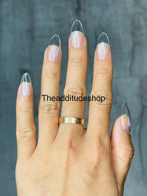 500 Pieces Short Almond Full Soft Gel Coverage Nail Tips - Etsy