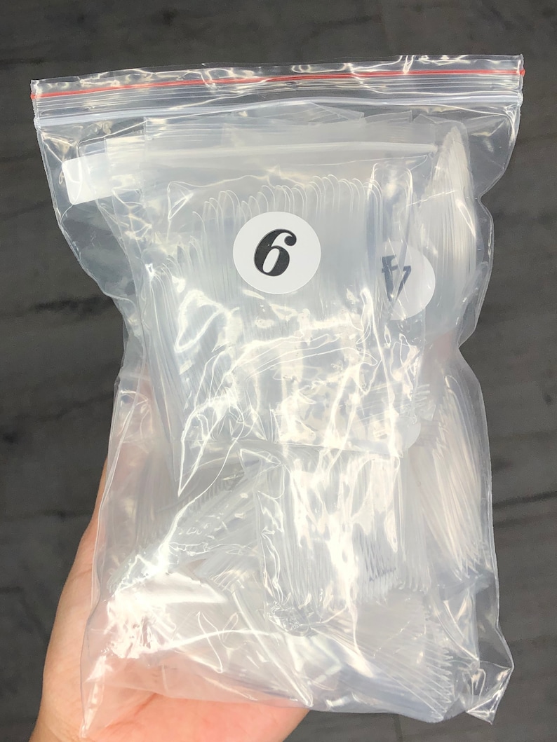 500 Pieces Xl Tapered Square Soft Gel Square Full Cover Nail Etsy