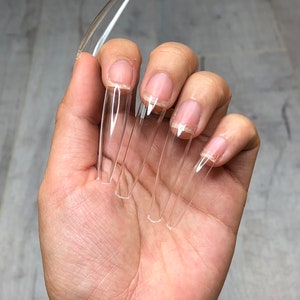 500 Pieces XXL Ballerina Half Cover Nail Tips - Etsy