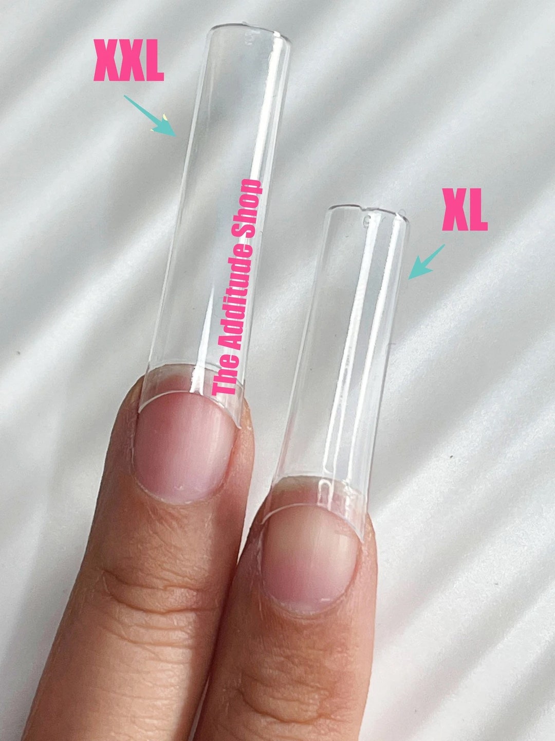 500 Pieces Xl No C Curve Straight Square Half Cover Acrylic Nail Tips