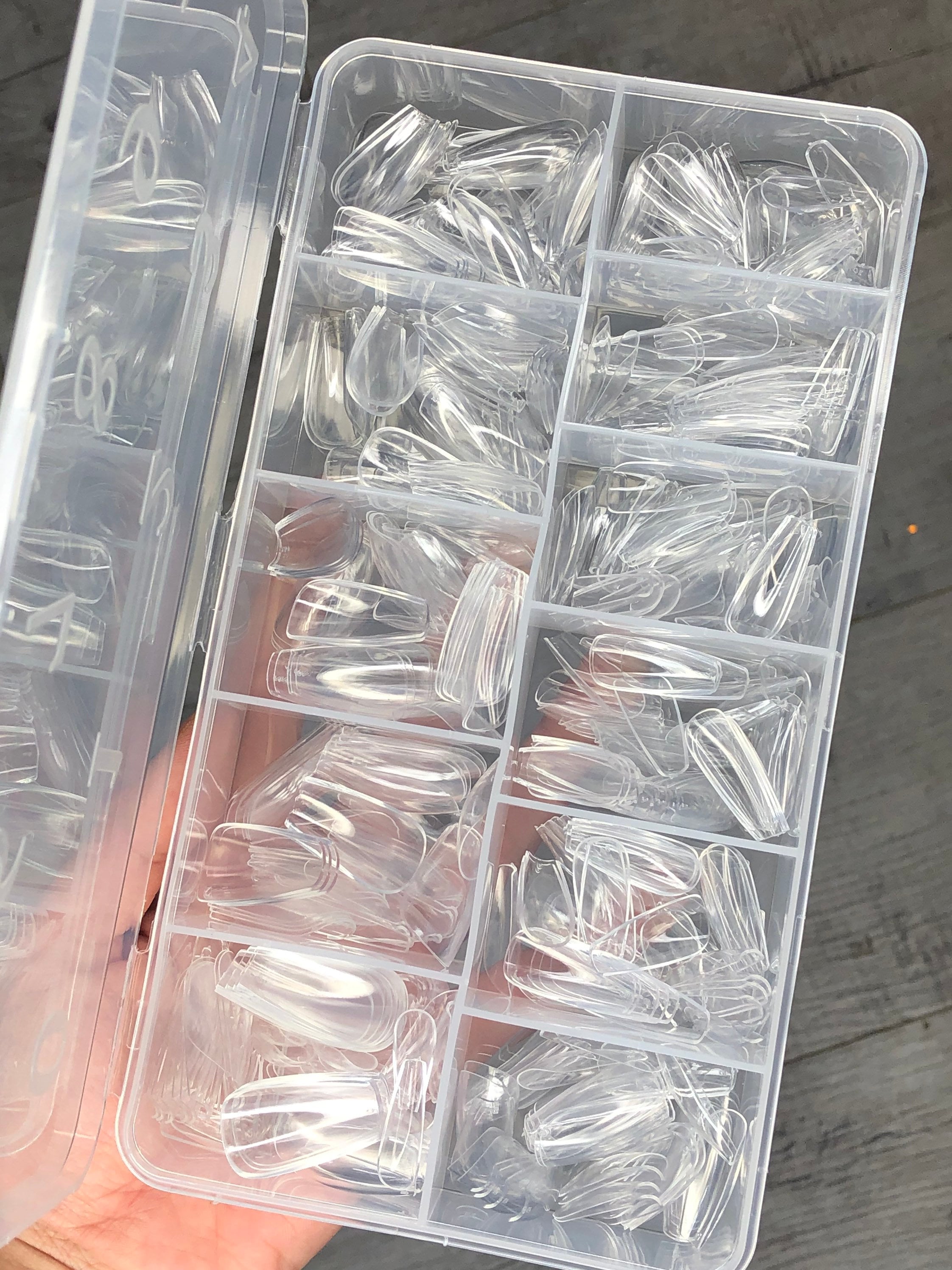 500 Pieces Medium Length Coffin Full Coverage Nail Tips - Etsy