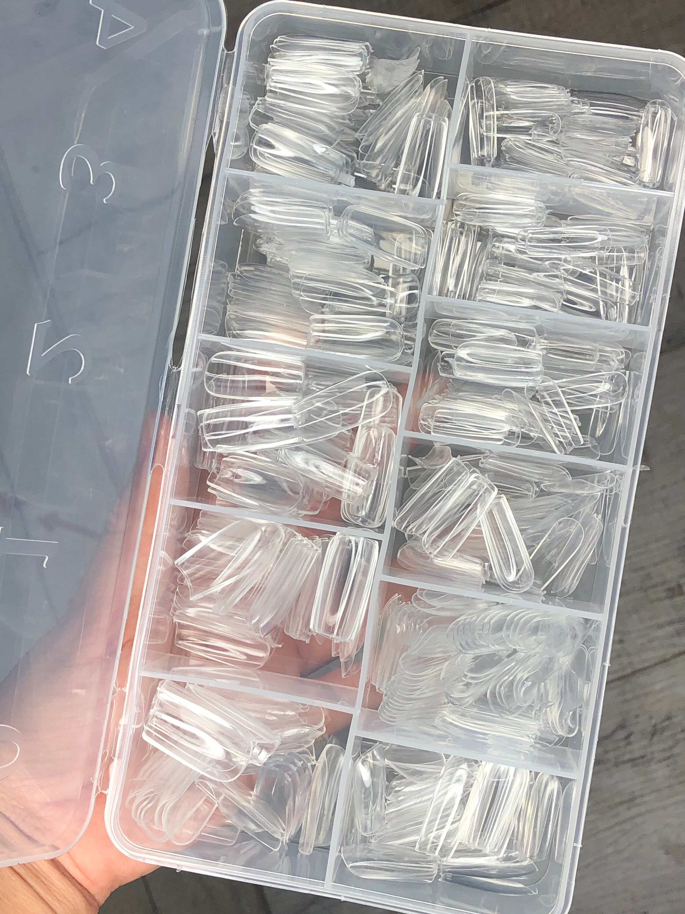 500 Pieces Medium Length Square Full Coverage Nail Tips | Etsy