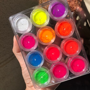 12 Neon Pigments Powders - Etsy