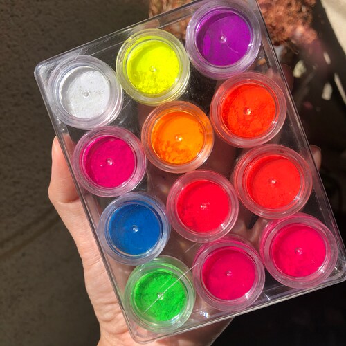 12 Neon Pigments Powders - Etsy