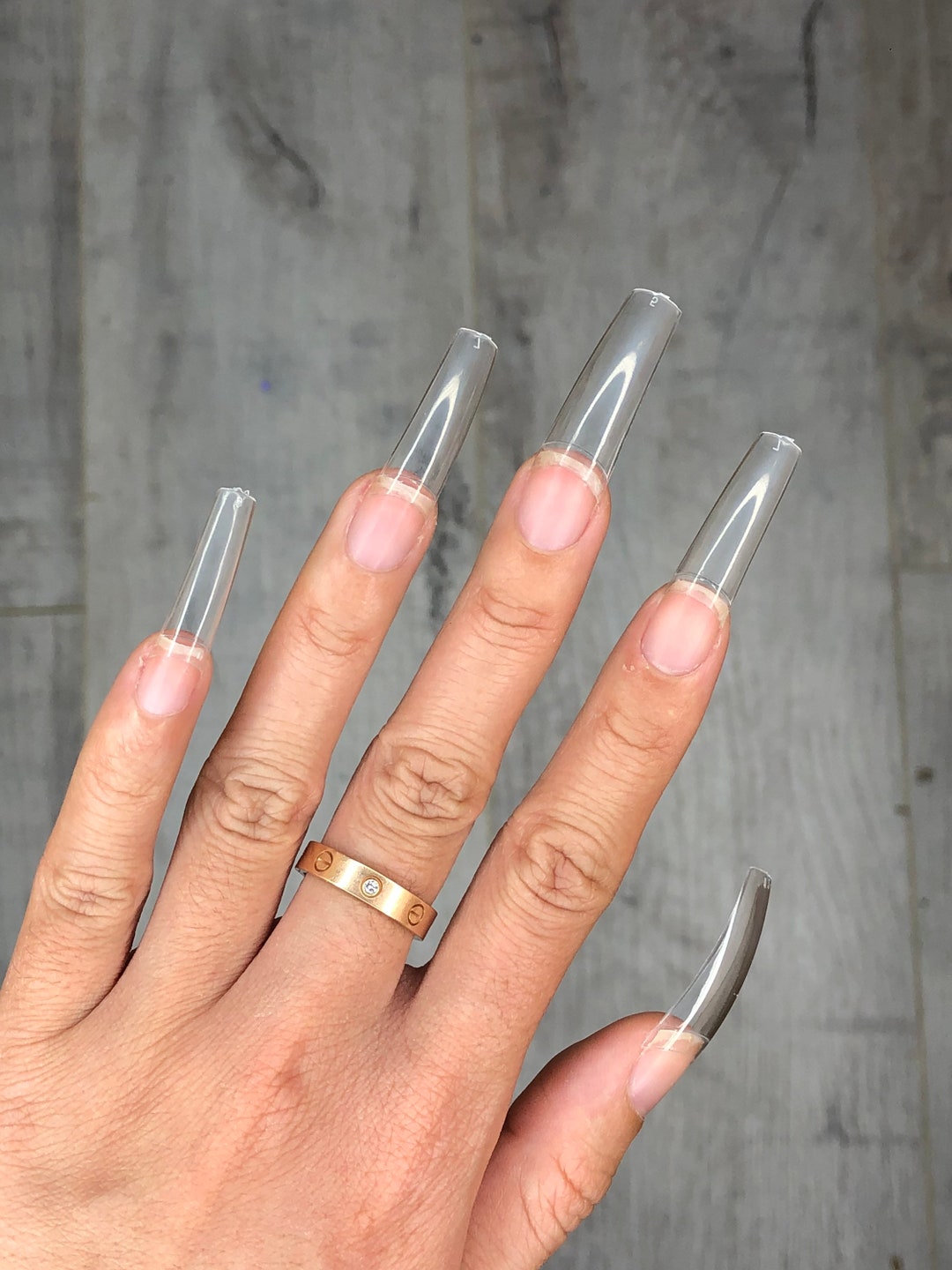 500 Pieces Tapered Coffin With No C-curve Half Cover Nail Tips - Etsy
