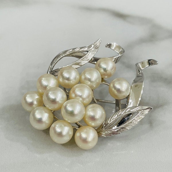 Gold Pearl Brooch - Etsy