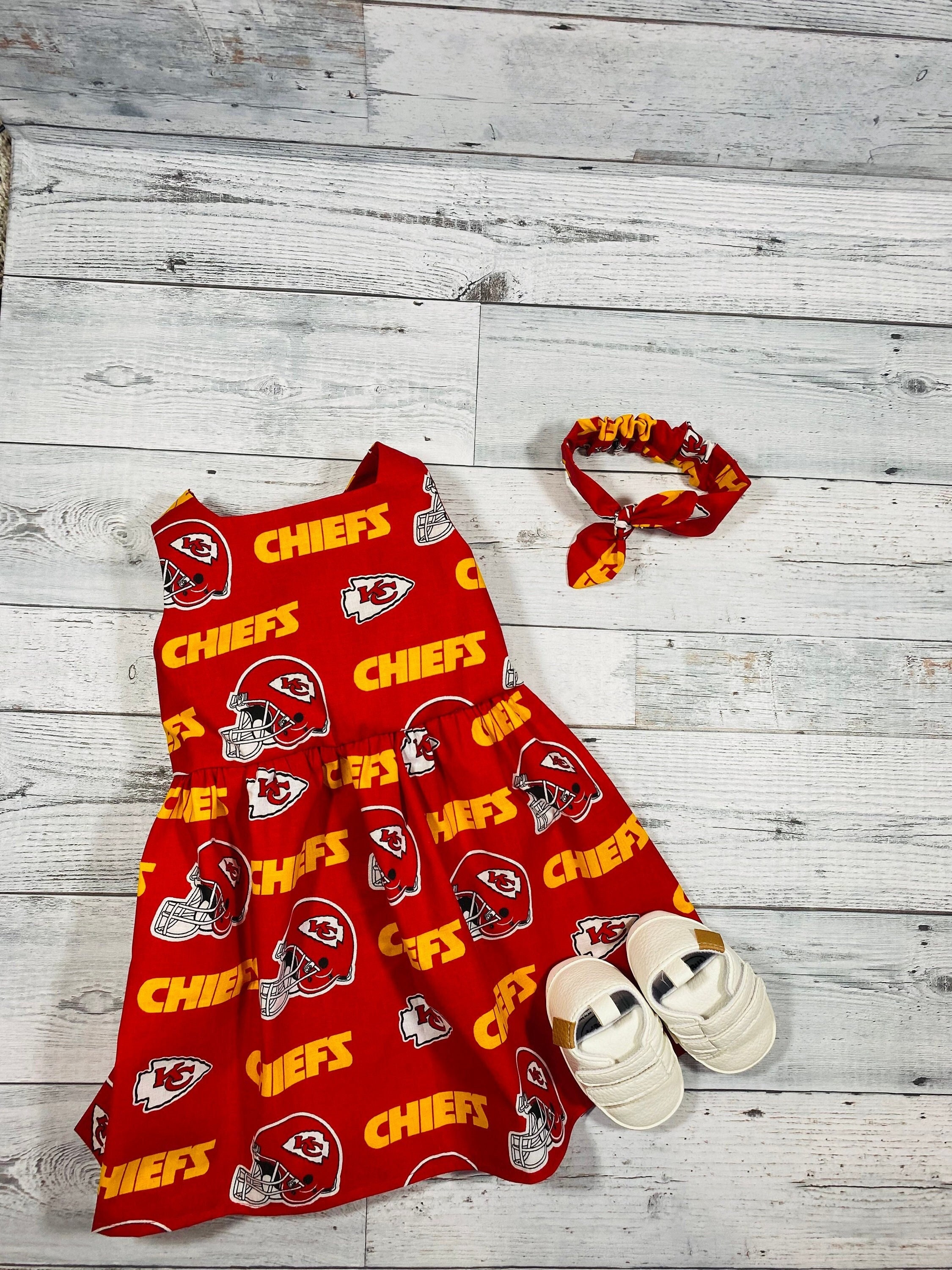 Kansas City Chiefs Football Fan Baby Infant Dress or Headband - Etsy