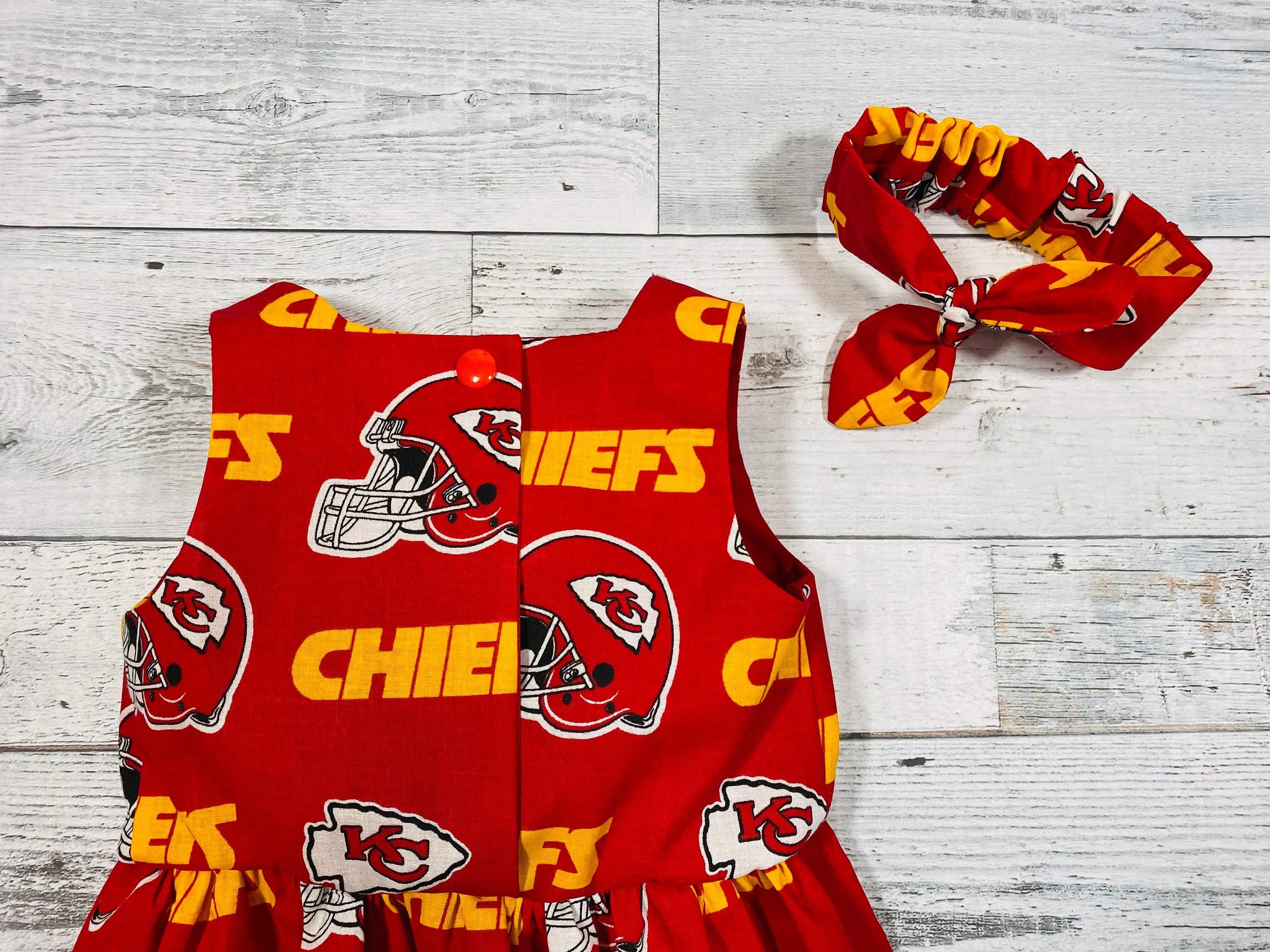 Kansas City Chiefs Football Fan Baby Infant Dress or Headband - Etsy