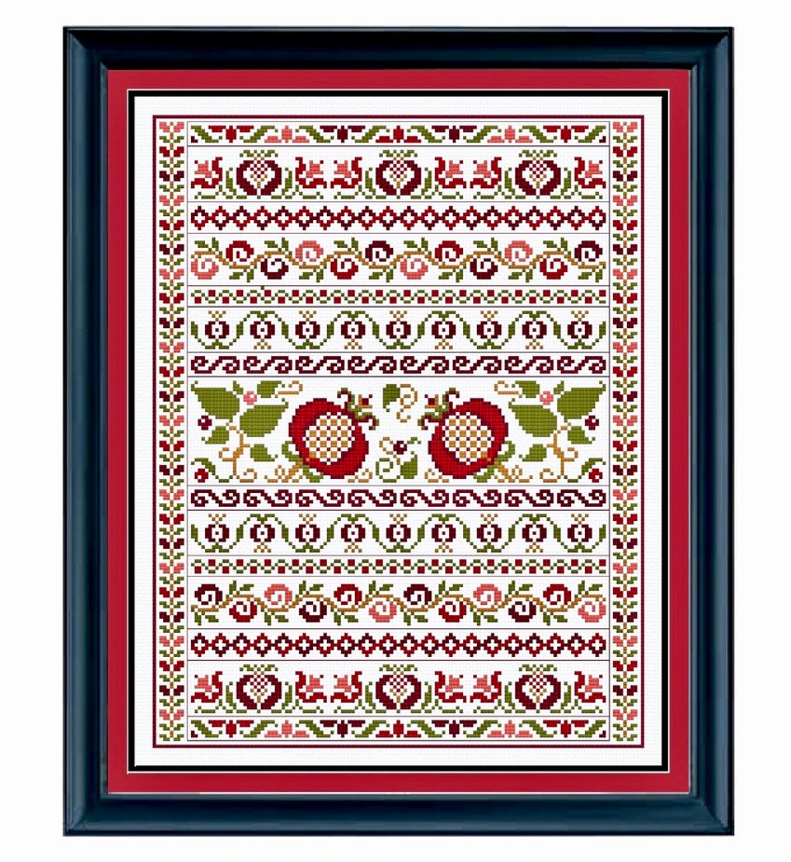 Pomegranate Sampler - Cross Stitch Pattern - Etsy