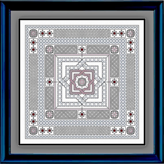 Interlaced Blackwork Star | Etsy