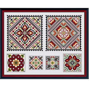 Ukrainian Squares - Cross Stitch Pattern - Etsy