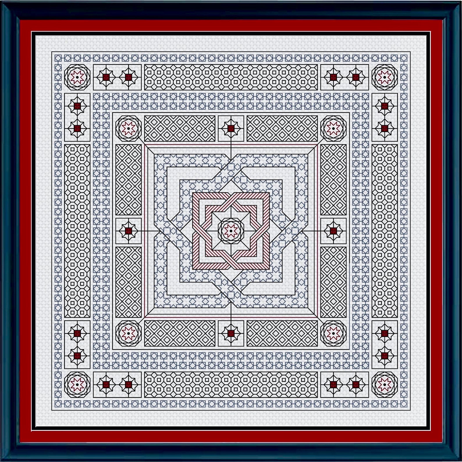 Interlaced Blackwork Star | Etsy