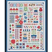 Iznik Floral Cross Stitch Pattern: Turkish Tile Embroidery, DIY Craft ...