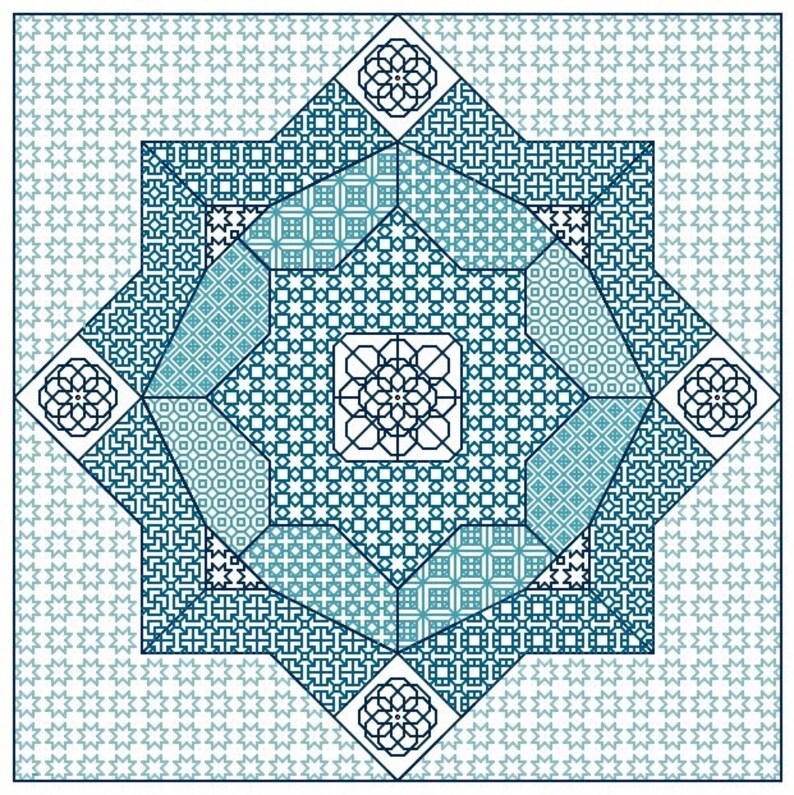 Large Blackwork Star | Etsy