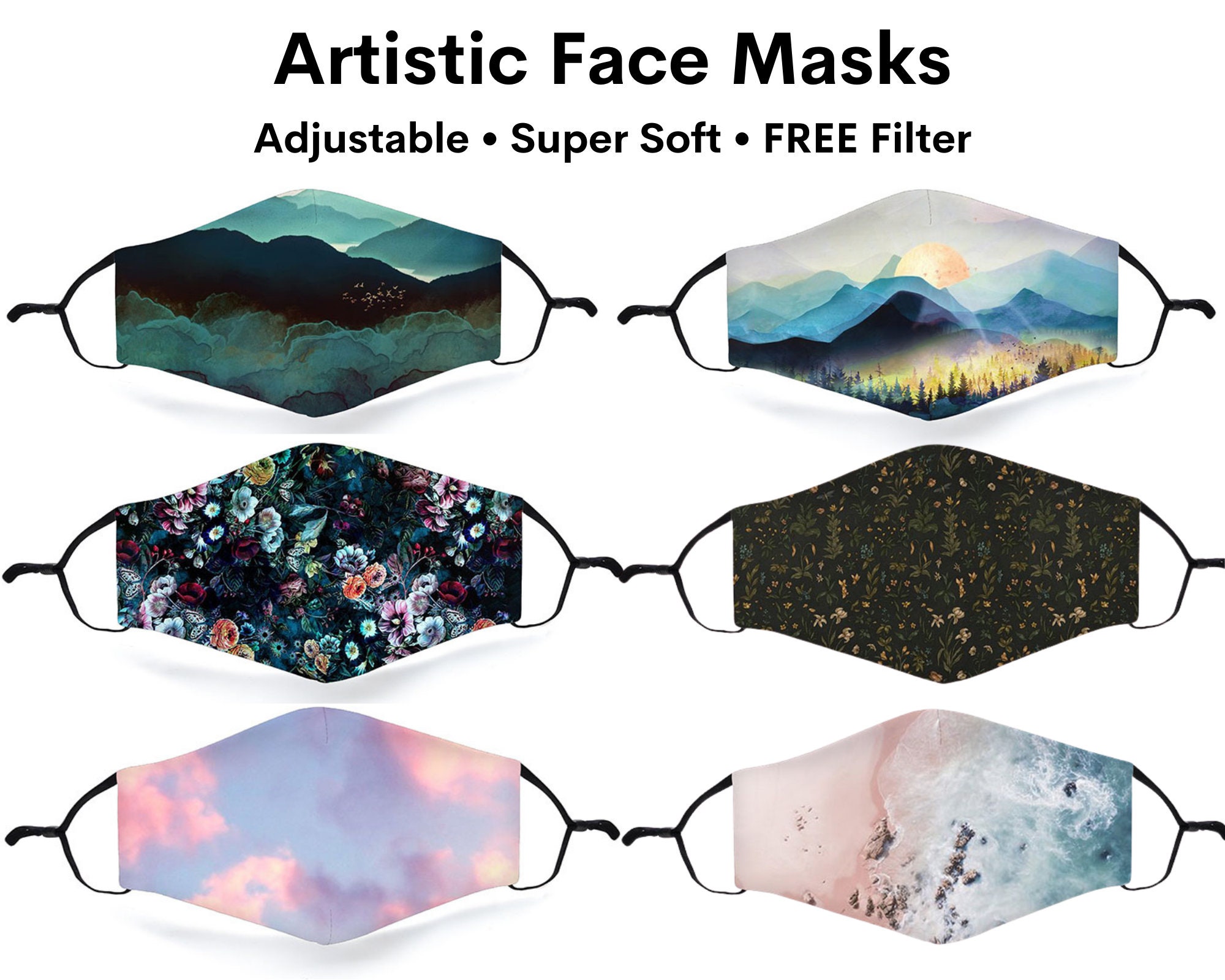 Christmas Stocking Designer Face Mask Pretty Cute Face Mask - Etsy UK