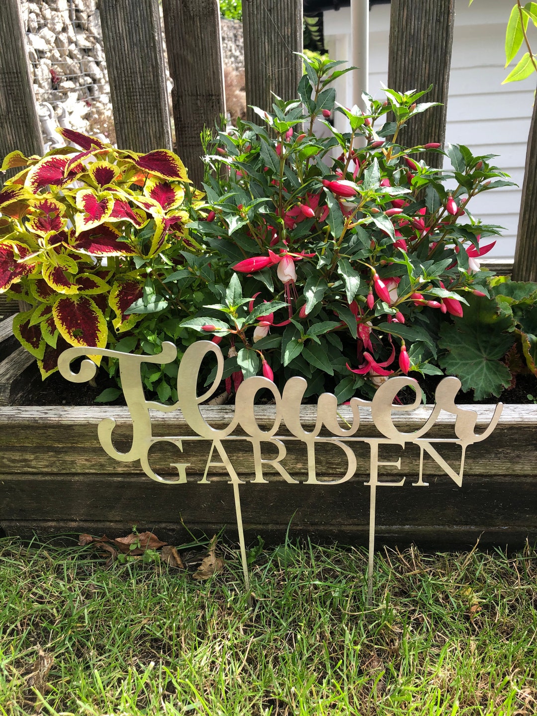 Flower Garden Sign, Garden Sign, Metal Flower Sign, Garden Décor ...