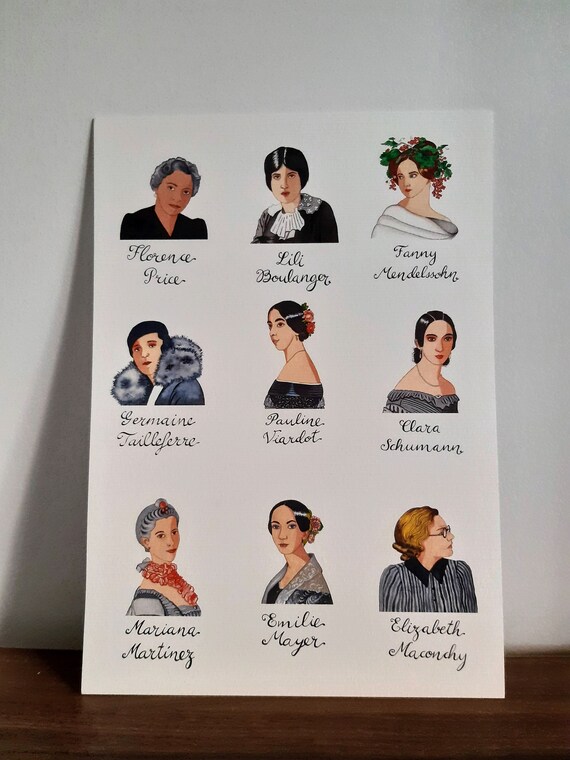 Woman Composer Poster / Women Composers Poster / Composer | Etsy