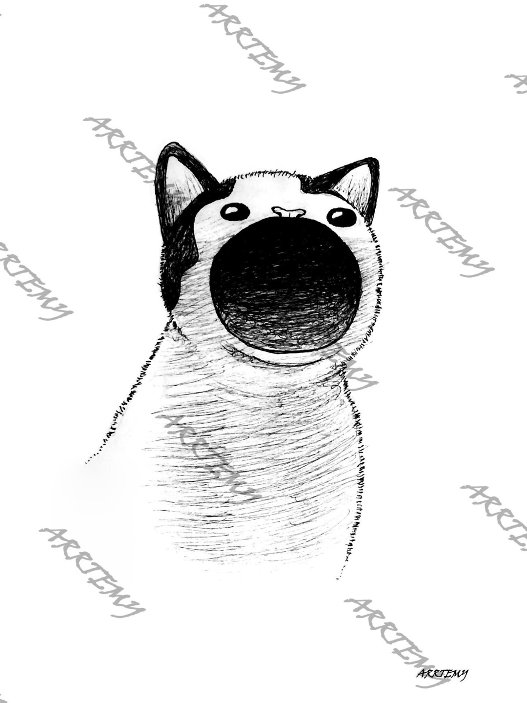 Download Pop Cat Art Print - Etsy