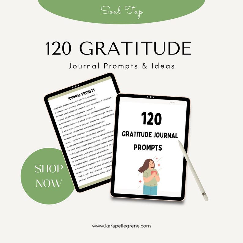 120 Gratitude Journal Prompts - Etsy