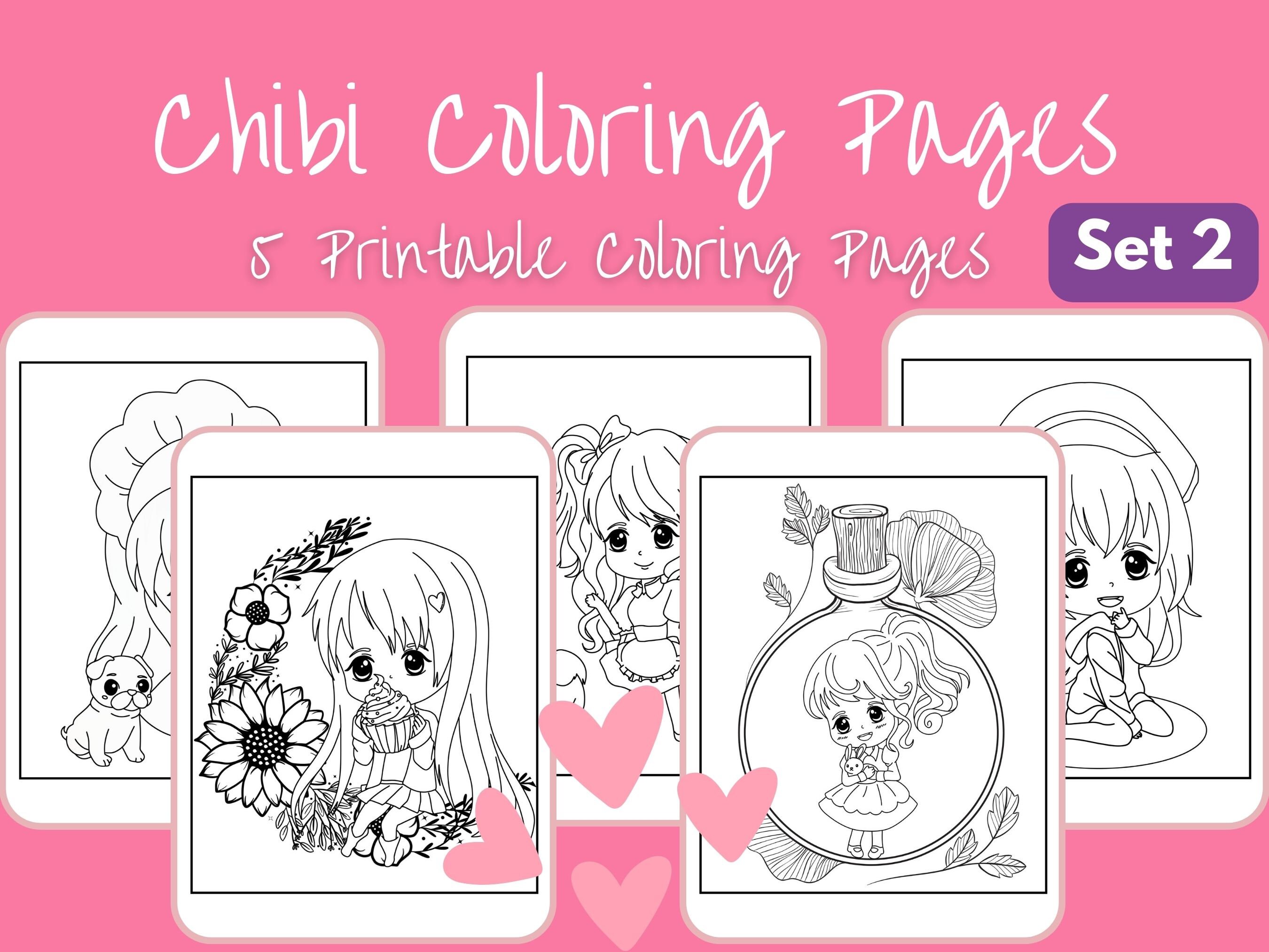 Chibi Anime Girl Coloring Pages
