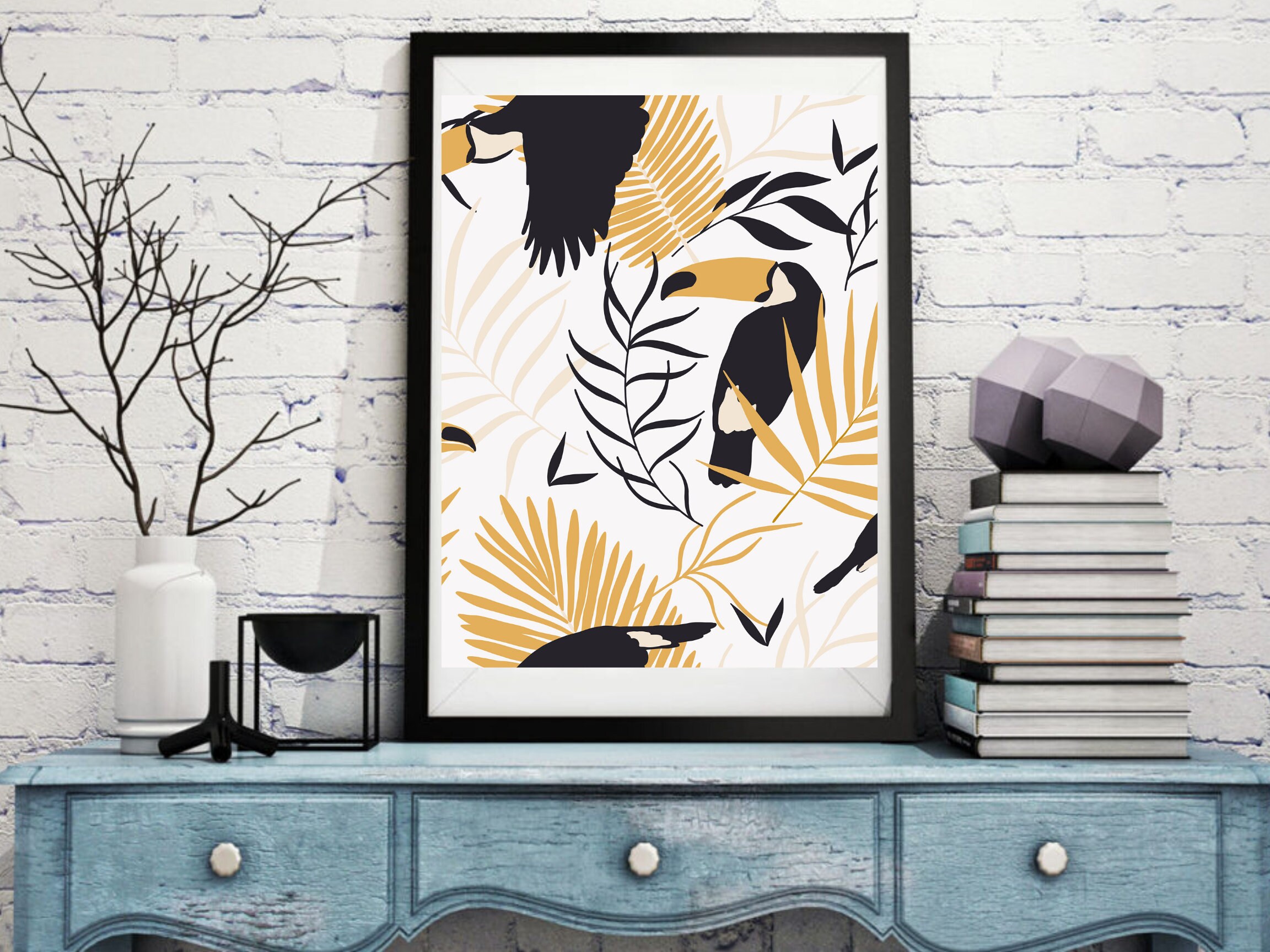 Tropical print A4 size print Art work Home Décor Gift for | Etsy