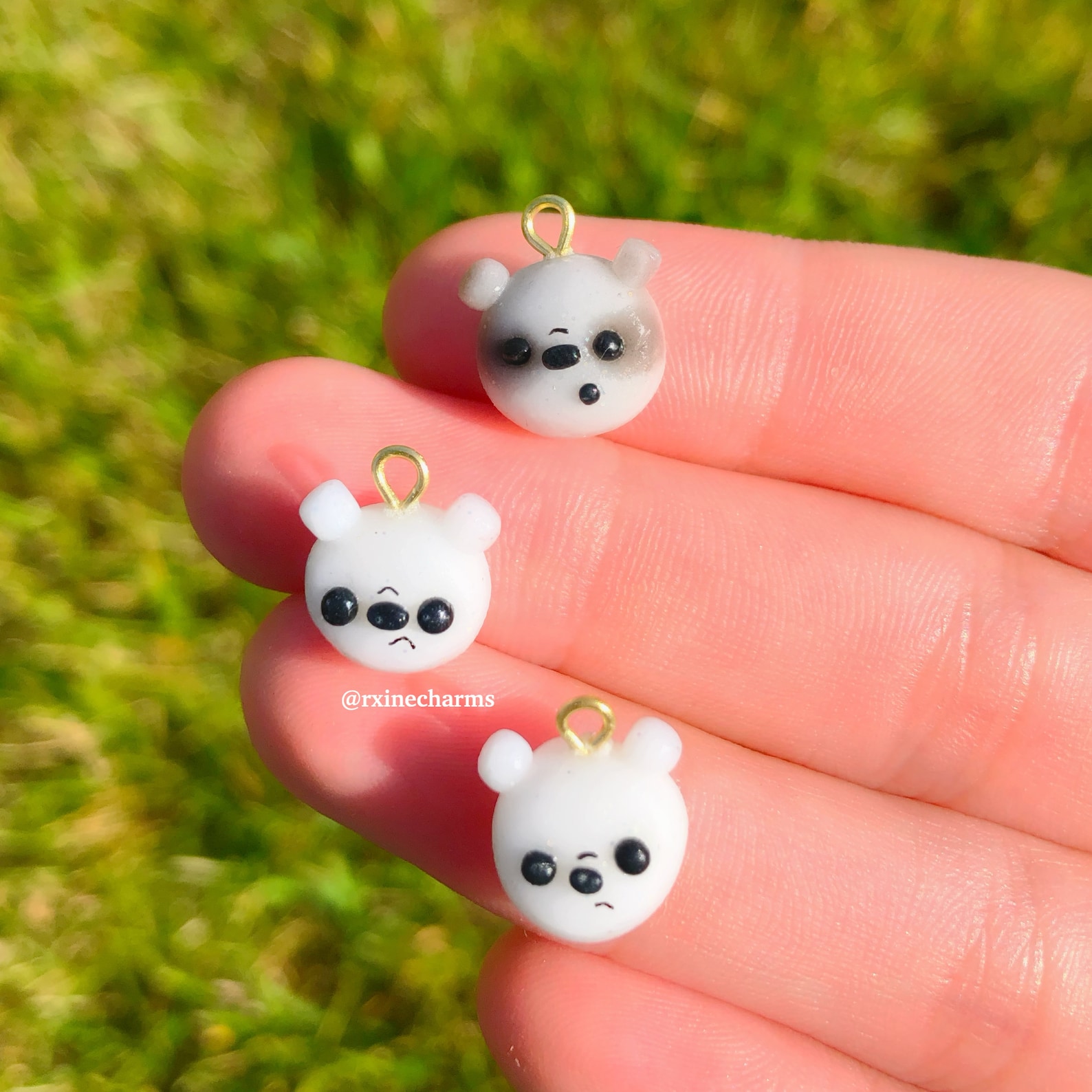 Kawaii Bear Charm Polymer Clay Animal Miniature Jewellery - Etsy